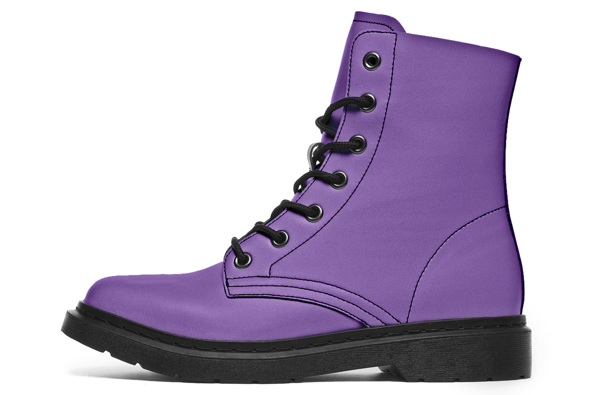 Retro Violet Boots – Rogue + Wolf Violet Vegan-Leather Goth Boots