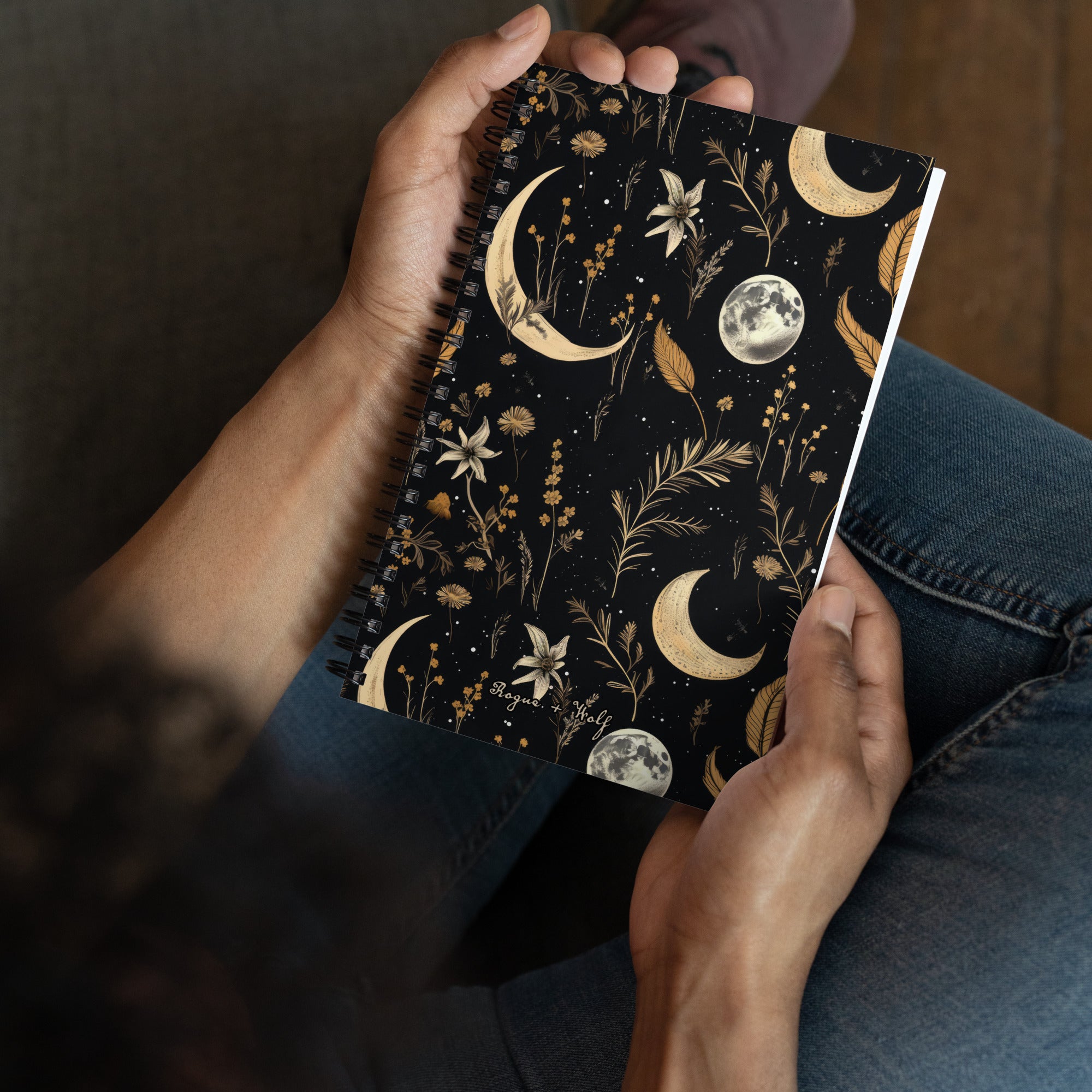 Moonlit Botanica Spiral Notebook Botanical Witchy Journal Uni And Coll
