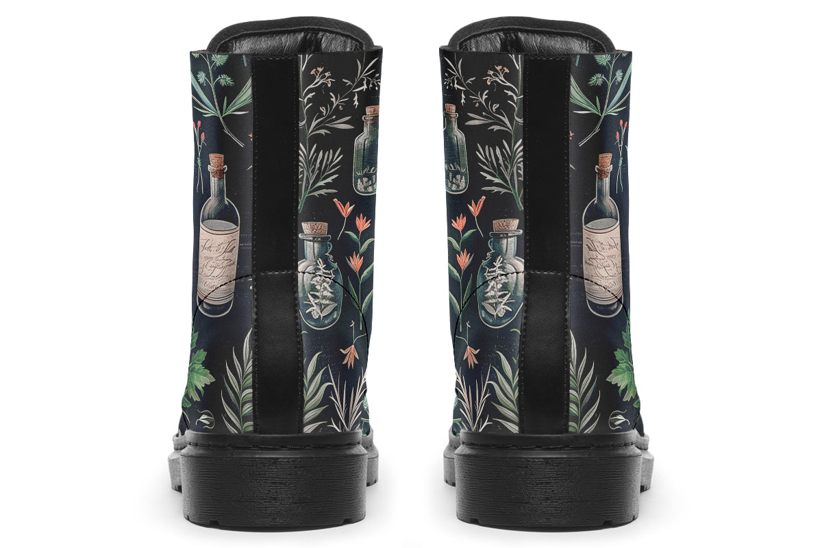 Apothecary Haven Boots - Vegan Leather Doc-Style Boots with Durable St ...