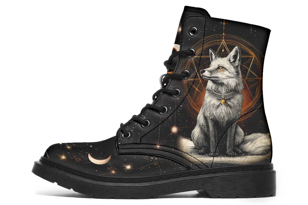 Astral Fox Boots - Vegan Leather Doc-Style Boots with Durable Stitched ...