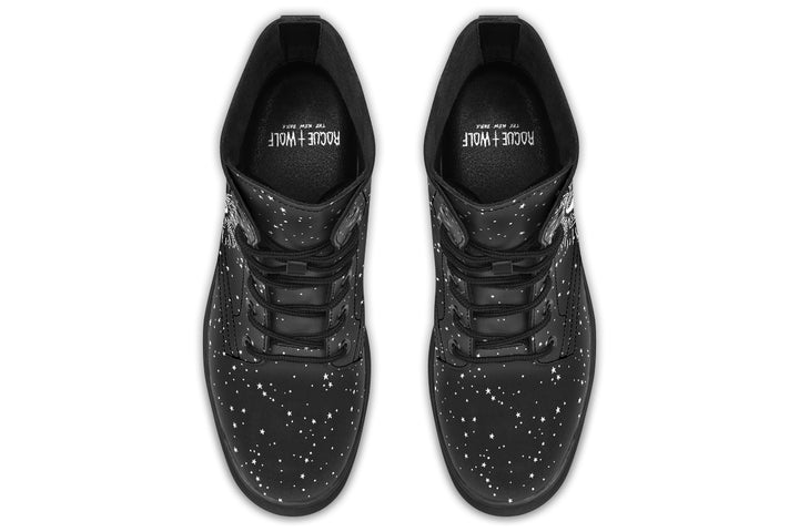 Astral Boots - Vegan Leather Doc-Style Boots with Durable Stitched on ...