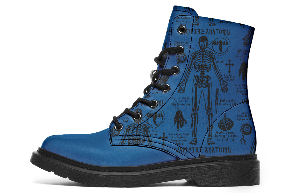 Blue Vampire Study Boots – Rogue + Wolf Vegan Leather Gothic Boots