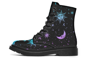 Celestial Pastel Boots – Rogue + Wolf Teal Vegan-Leather Witchy Boots