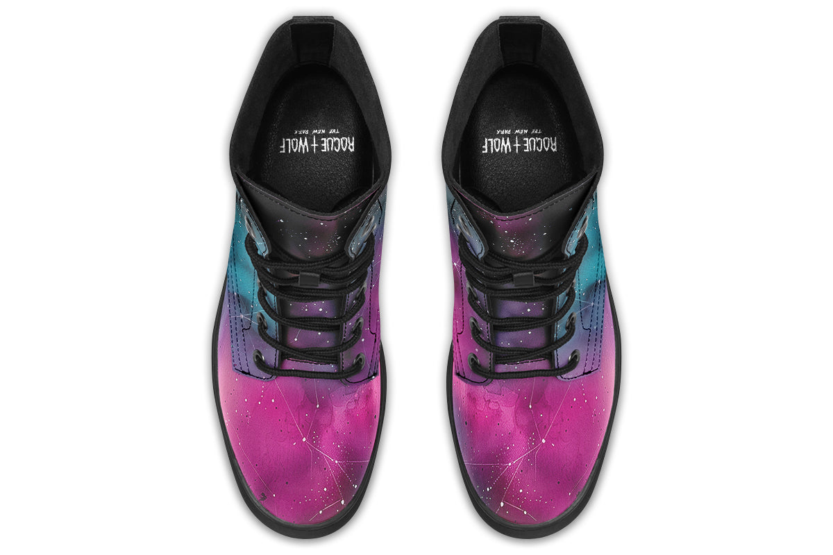 Supernova Boots – Rogue + Wolf Vegan Leather Cosmic Witchy Punk Boots