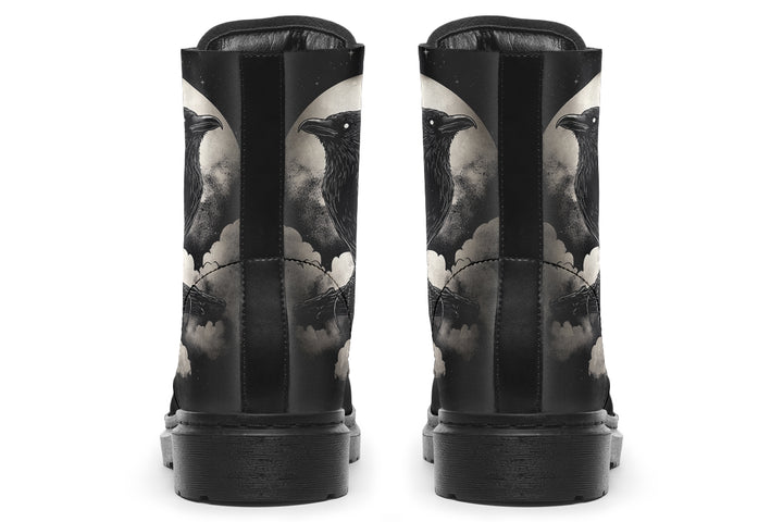Doom Raven Boots – Rogue + Wolf Vegan PU Leather Gothic Witch Boots