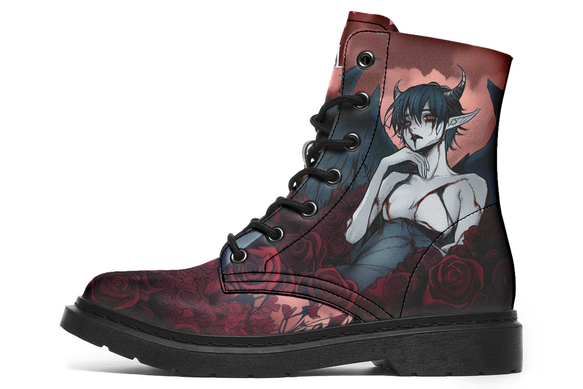 Fallen Boots - Vegan Leather Doc-Style Boots with Durable Stitched on ...