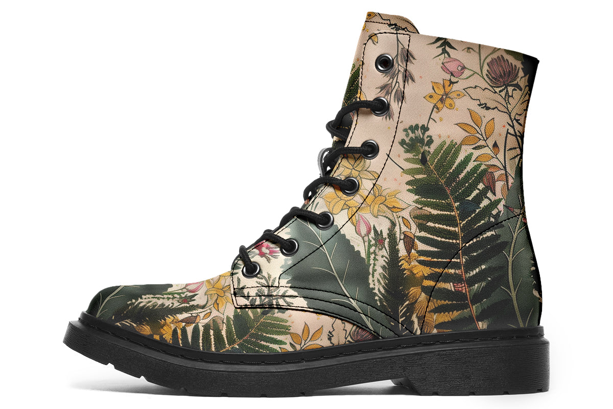 Fernwood Boots – Rogue + Wolf Vegan Leather Botanical Witchy Boots
