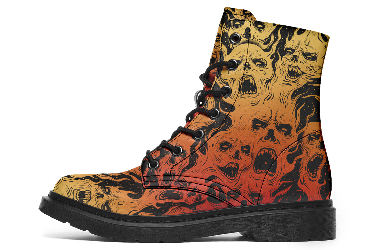 Fire Torment Boots – Rogue + Wolf Vegan-Leather Gothic Horror Boots