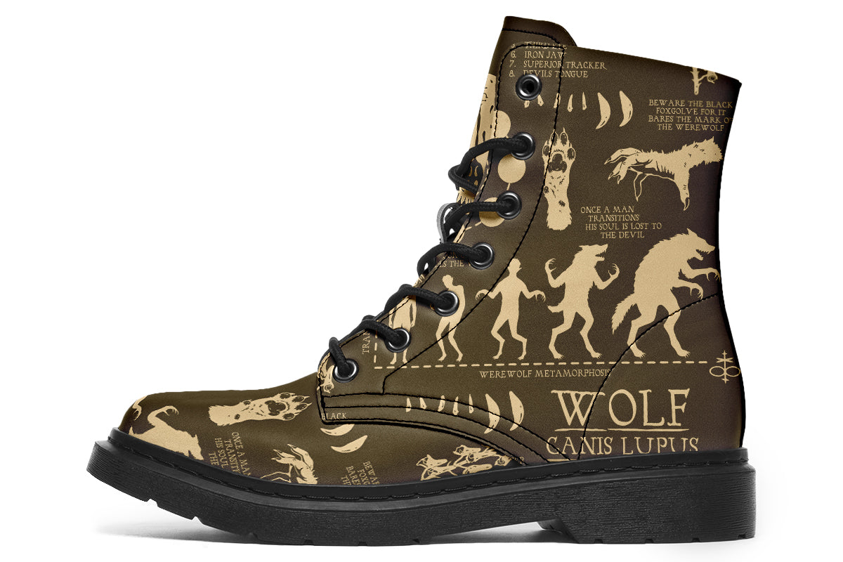 Tan Wolf Study Boots – Rogue + Wolf Vegan-Leather Witchy Occult Boots