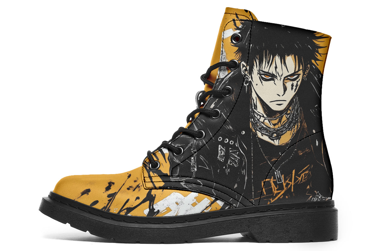 Guts Boots - Vegan Leather Doc-Style Boots with Durable Stitched on So ...