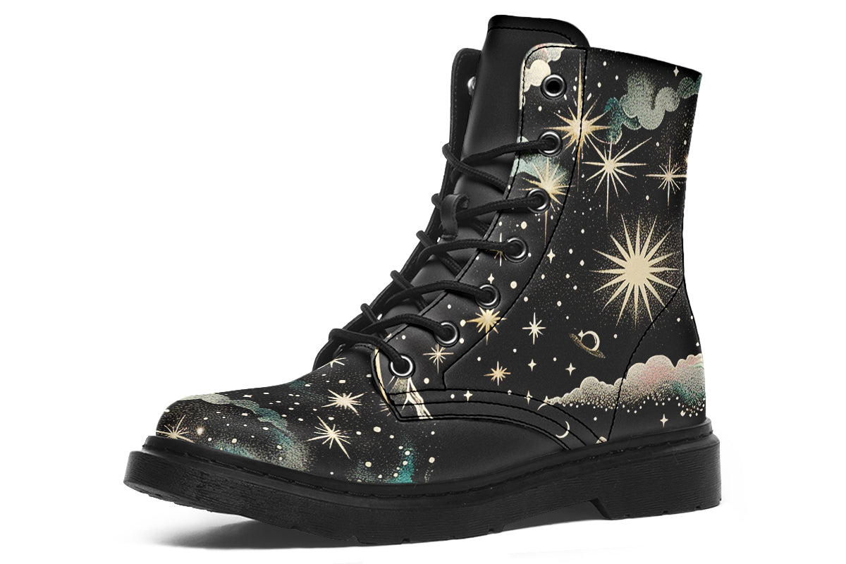 Orion’s Dream Boots – Rogue + Wolf Vegan Leather Celestial Goth Boots