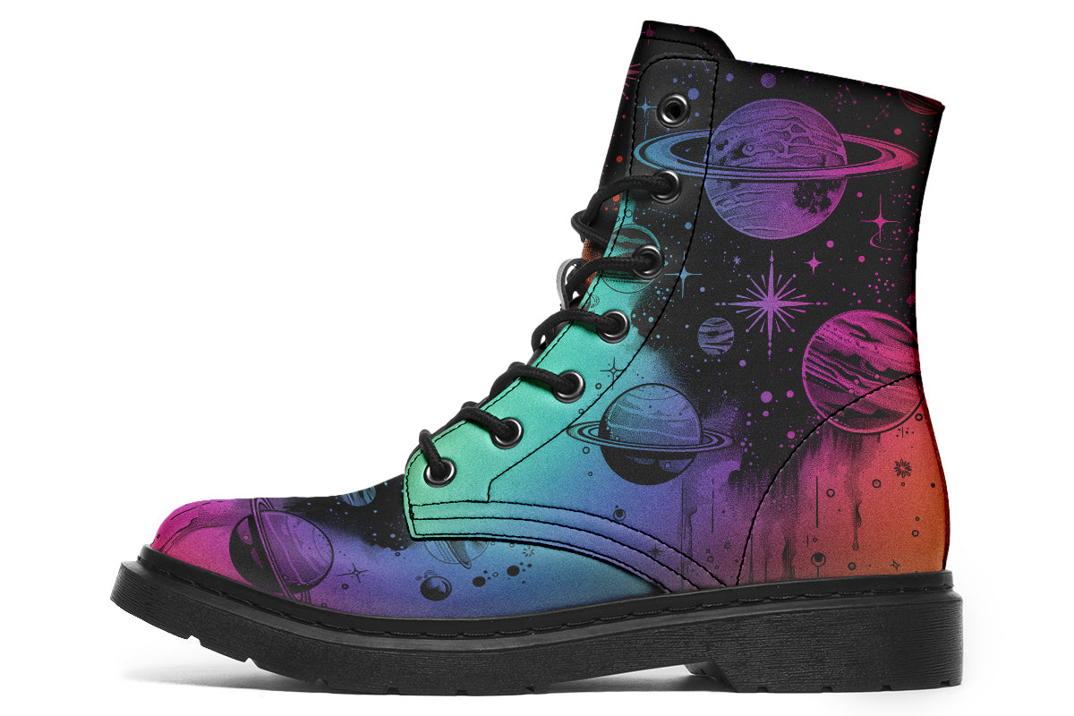 Rainbow Starwalker Boots – Rogue + Wolf Vegan Leather Cosmic Celestial ...