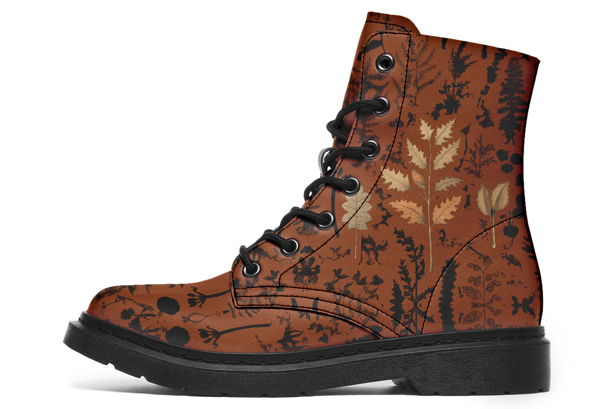 Rust Autumn Memoir Boots – Rogue + Wolf Vegan-Leather Cottagecore Boots