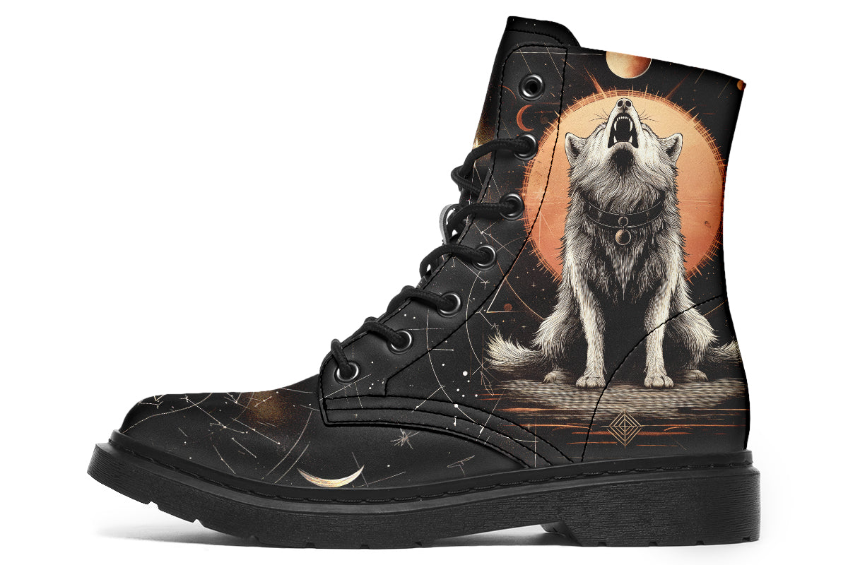 Solar Wolf Boots – Rogue + Wolf Vegan-Leather Gothic Spirit Animal Boots