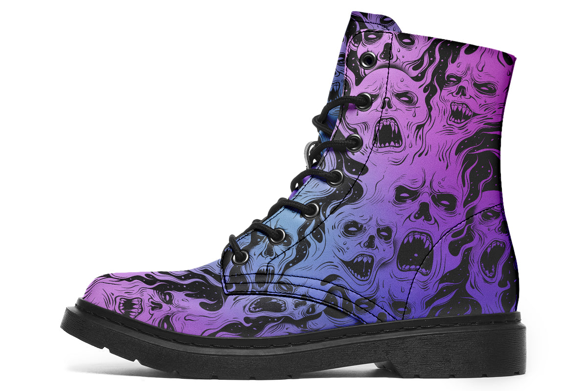 Spectral Torment Boots – Rogue + Wolf Black Vegan-Leather Gothic Boots