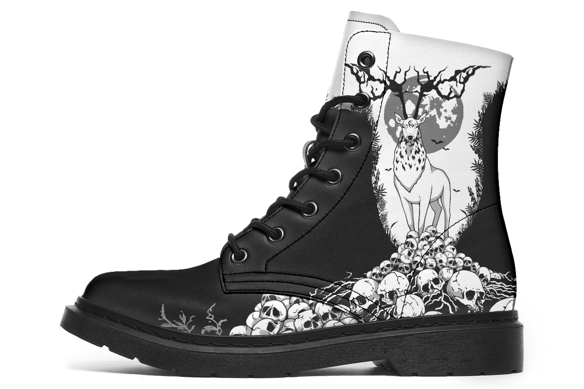Stag Guardian Boots – Rogue + Wolf Vegan PU Leather Witchy Gothic Boots