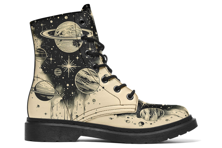 Starwalker Boots - Vegan Leather Doc-Style Boots with Durable Stitched ...