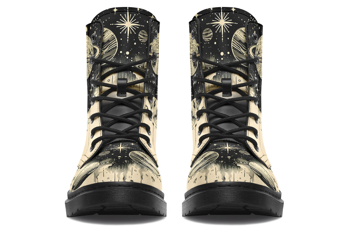 Starwalker Boots - Vegan Leather Doc-Style Boots with Durable Stitched ...