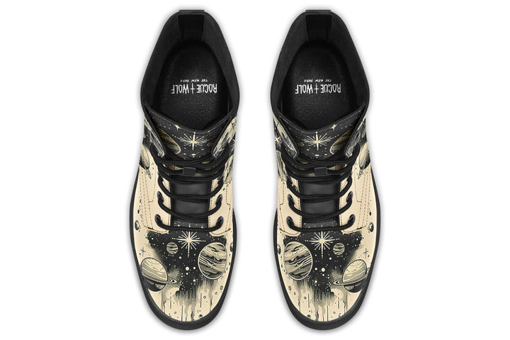 Starwalker Boots - Vegan Leather Doc-Style Boots with Durable Stitched ...