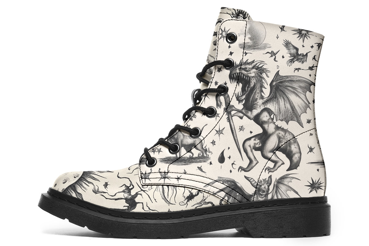 Wyrmkin Boots – Rogue + Wolf Vegan-PU Witchy Occult Platform Boots