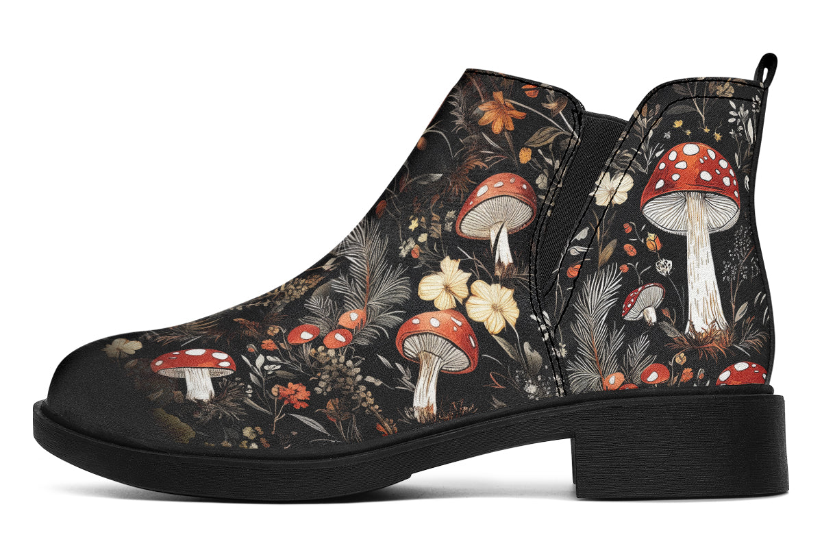 Amanita Chelsea Boots – Rogue + Wolf Micro Suede Witchy Gothic Boots