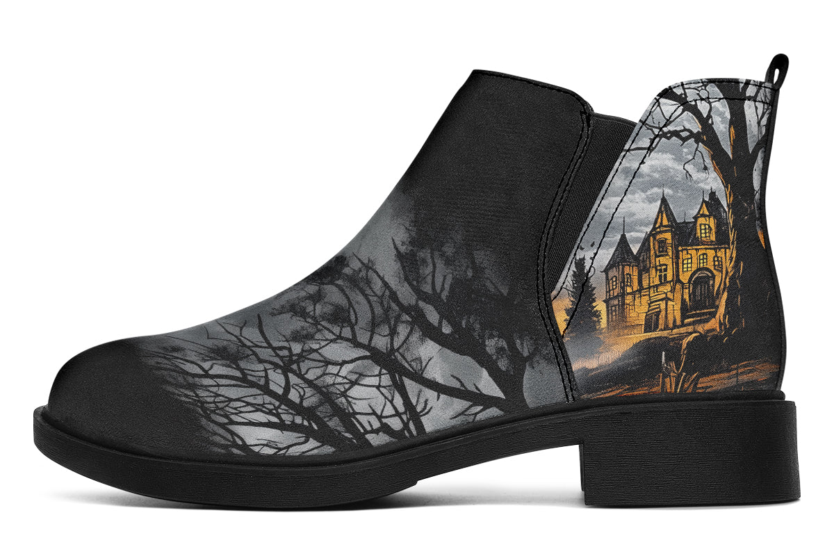 Blood Moon Manor Chelsea Boots – Rogue + Wolf Vegan Suede Gothic Boots