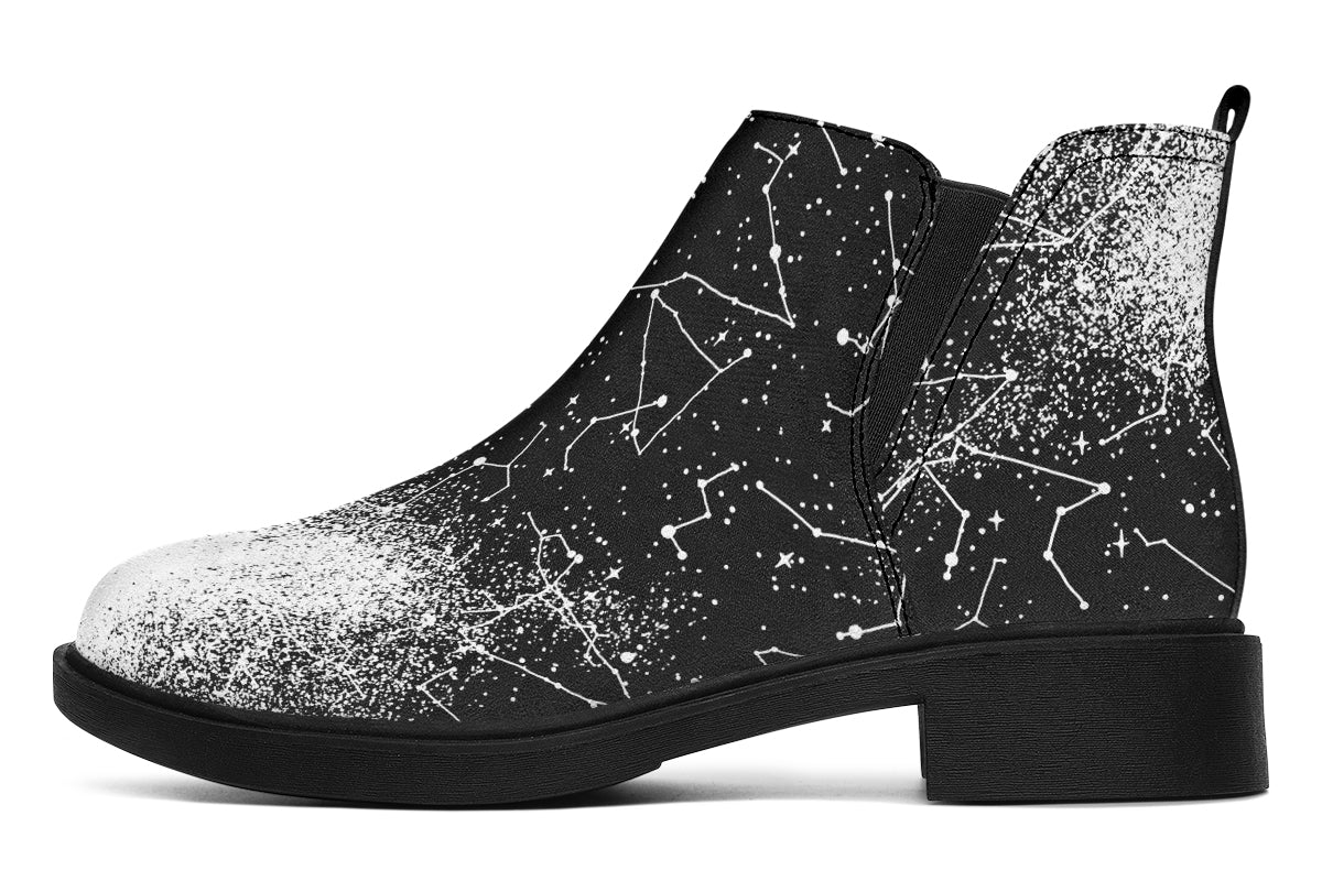 Constellation Chelsea Boots – Rogue + Wolf Vegan Micro Suede Witchy Boots