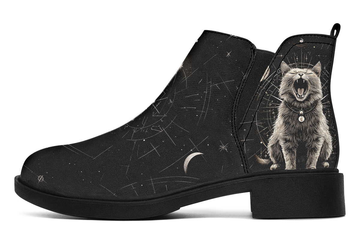 Eclipse Cat Chelsea Boots - Comfy Slip-On - Soft & Water-Resistant Mic ...