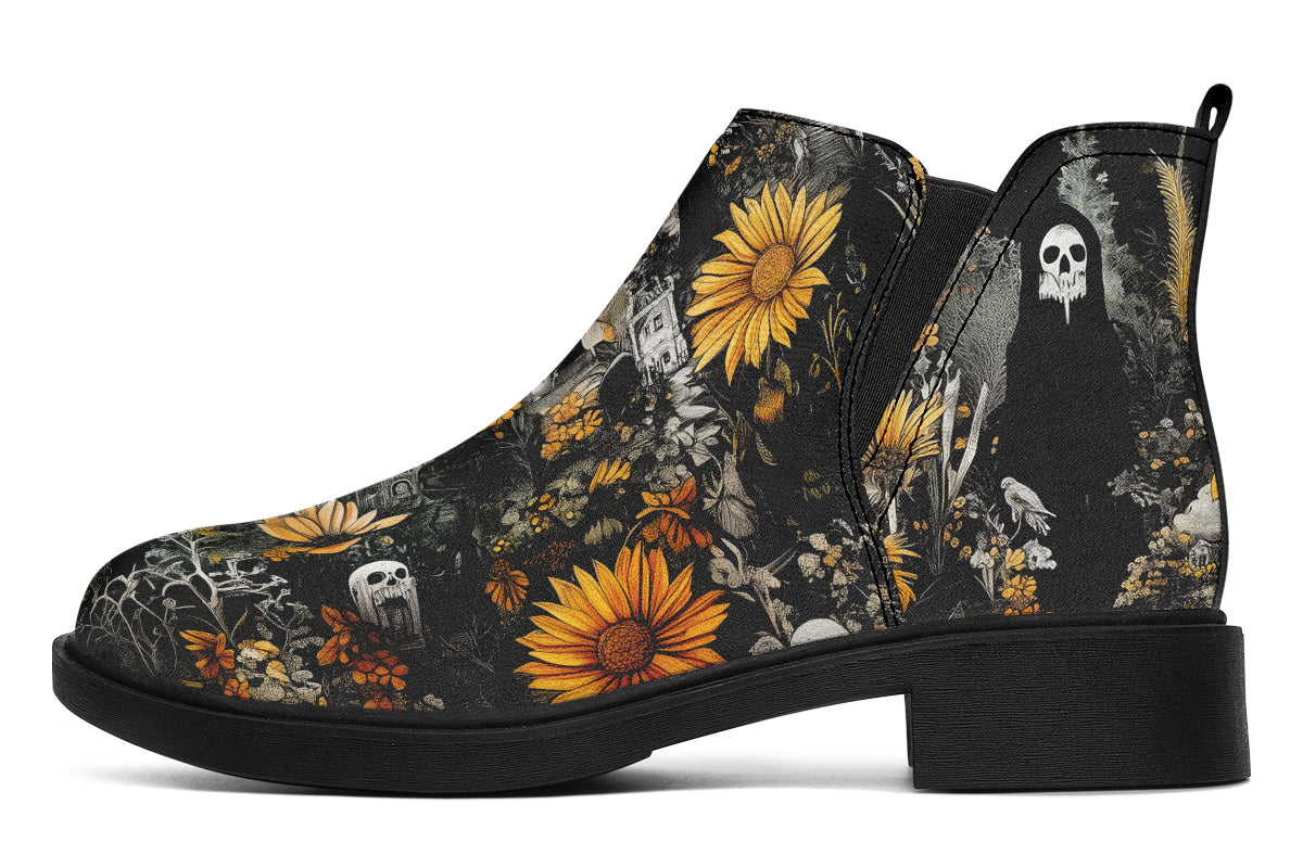 Grim’s Harvest Chelsea Boots – Rogue + Wolf Micro-Suede Witchy Gothic Boots