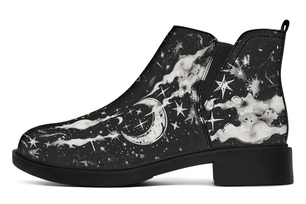 Nightfall Chelsea Boots – Rogue + Wolf Micro Suede Celestial Witch Boots