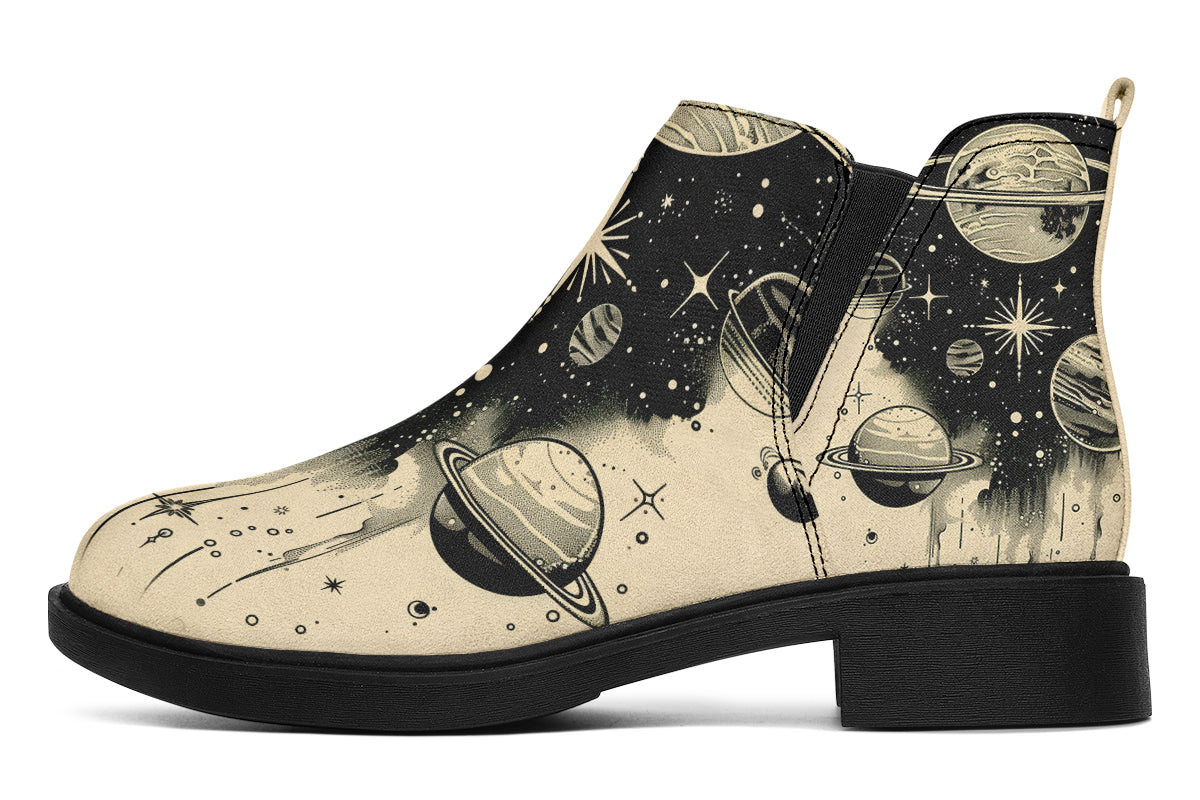 Starwalker Chelsea Boots – Rogue + Wolf Beige Micro Suede Celestial Boots