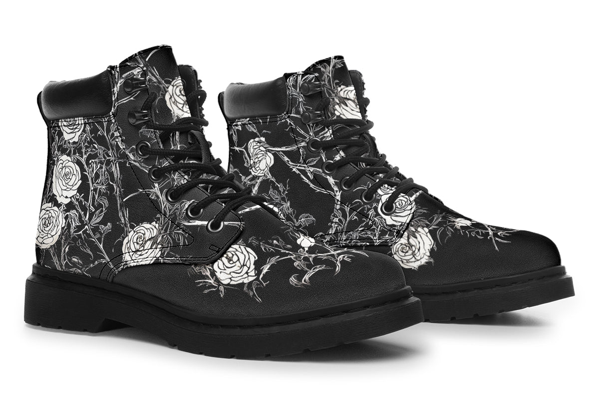 Fragile Rose Classic Boots – Rogue + Wolf Black Micro-Suede Witchy Boots