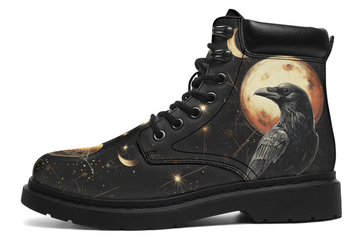 Oracle Raven Classic Boots – Rogue + Wolf Micro Suede Witchy Gothic Boots