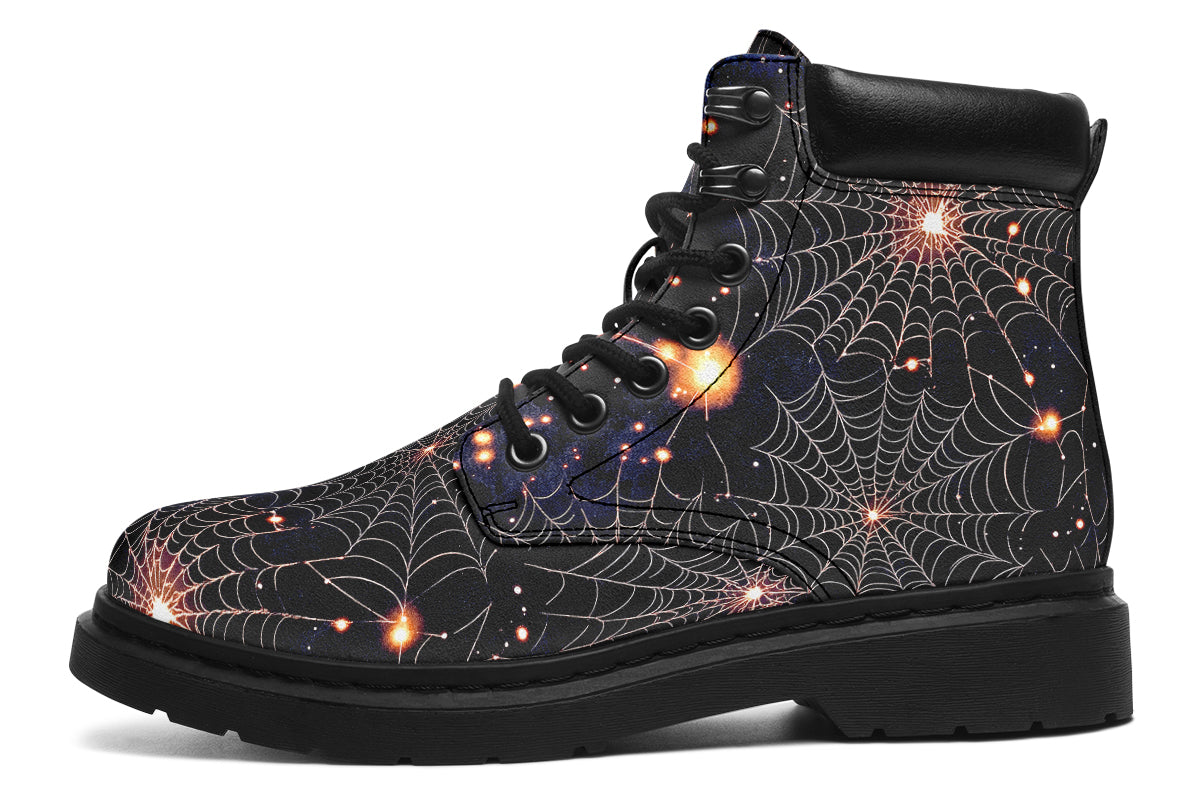 Spiderweb Classic Boots – Rogue + Wolf Micro Suede Witchy Gothic Boots