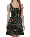 Foraging Skater Dress - Dark Academia Cute Botanical Vegan Dress, Witc ...