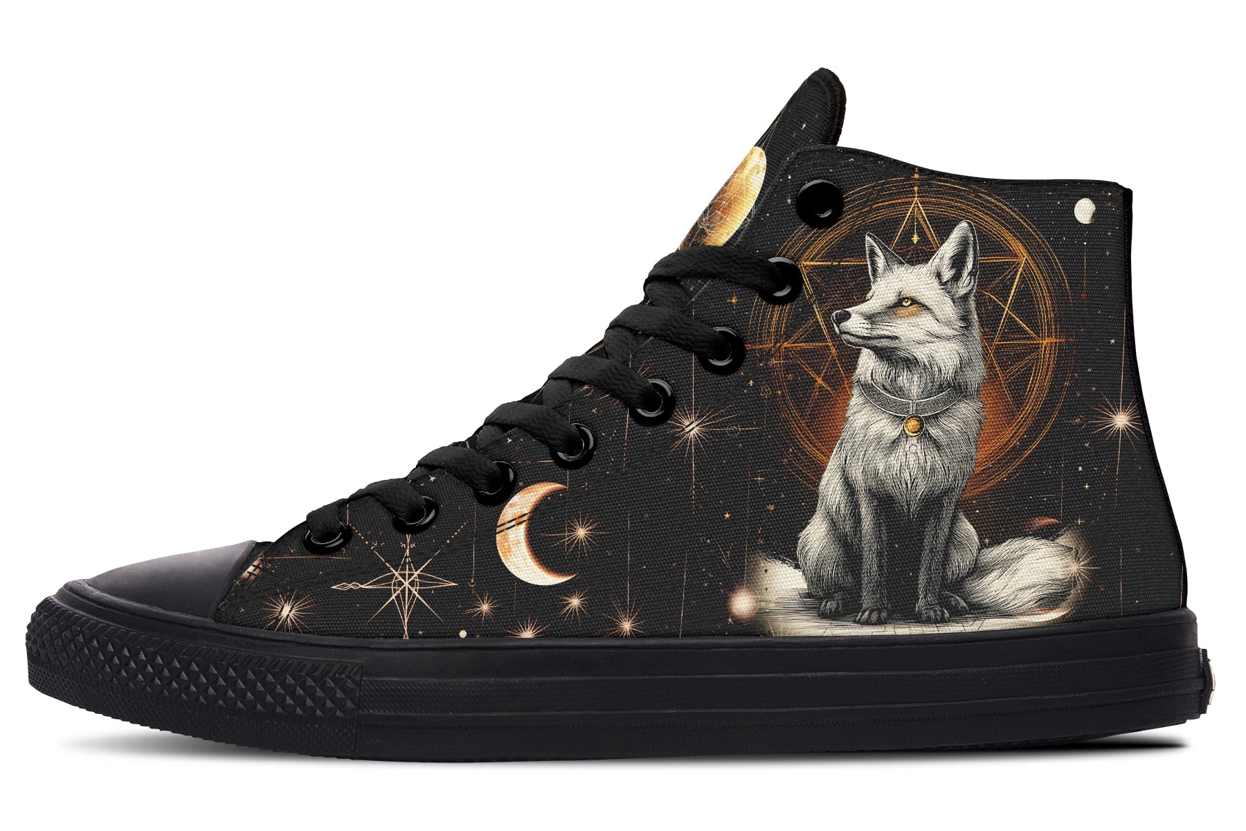 Astral Fox High Tops – Rogue + Wolf Canvas Celestial Witch Sneakers