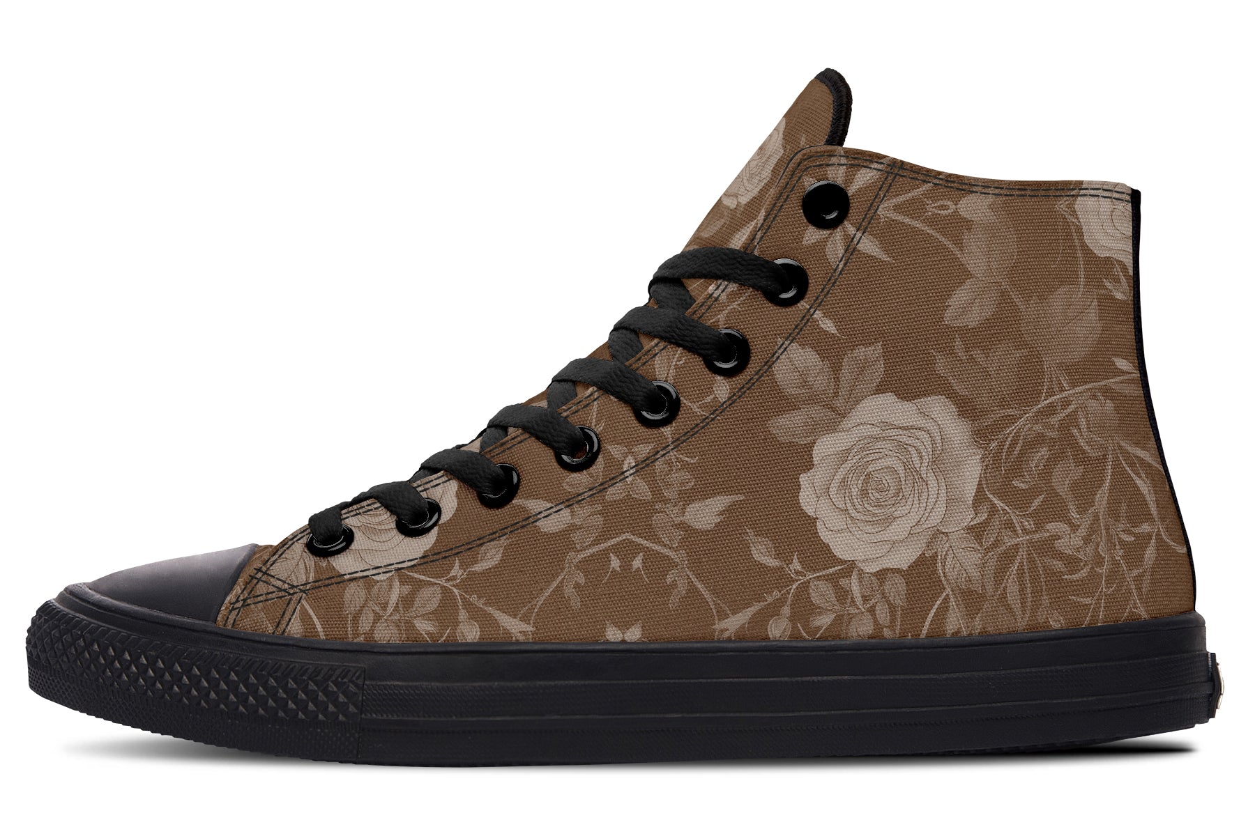 Hazel Rose Romance High Tops – Rogue + Wolf Ivory Canvas Gothic Sneakers