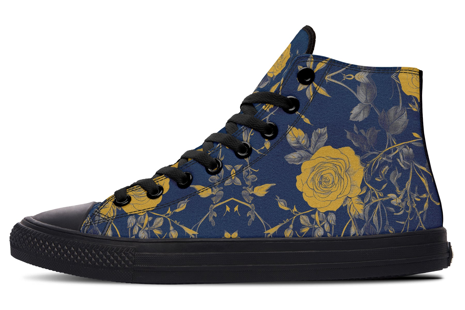 Royal Rose Romance High Tops – Rogue + Wolf Sapphire Canvas Botanical ...