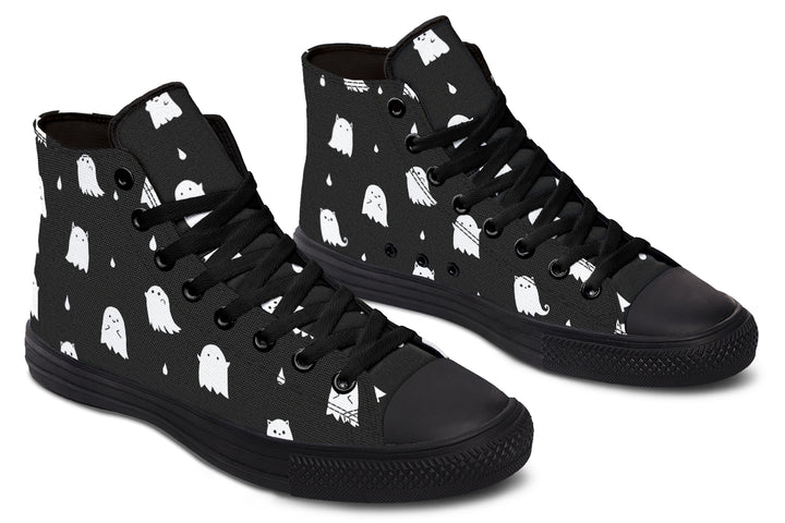 Ghost Party High Tops – Rogue + Wolf Vegan Canvas Pastel Goth Sneakers