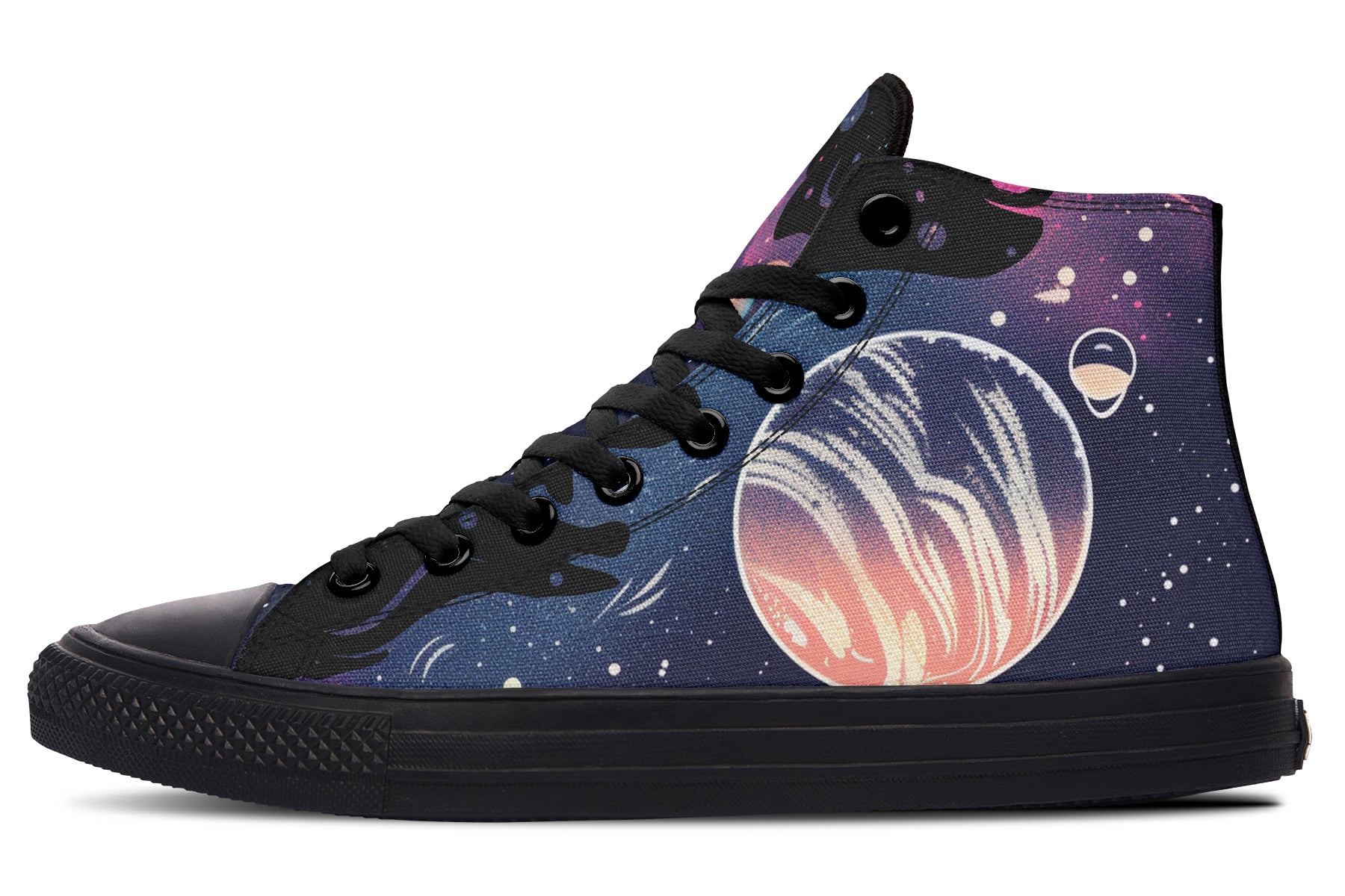Nebula High Tops – Rogue + Wolf Purple Canvas Celestial Sneakers