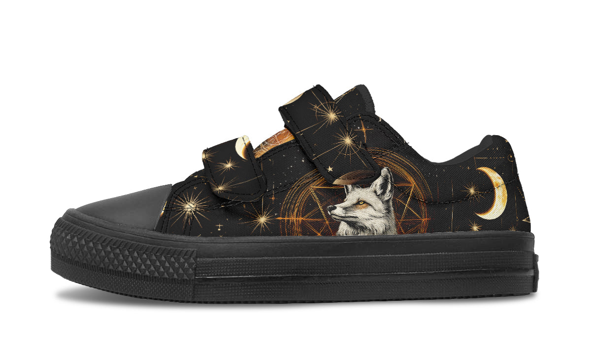 Astral Fox Kids Low Tops – Rogue + Wolf Canvas Cosmic Witchcore Sneakers