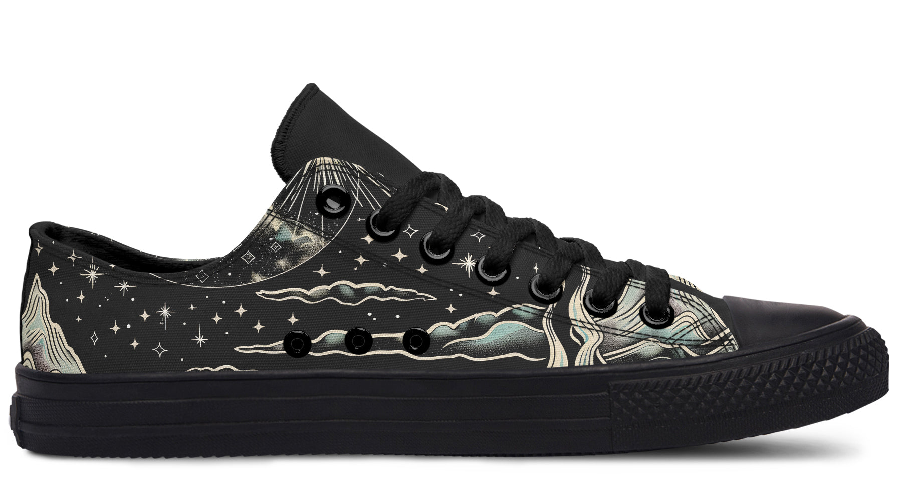 Dawn Star Low Tops – Rogue + Wolf Canvas Celestial Witchy Sneakers