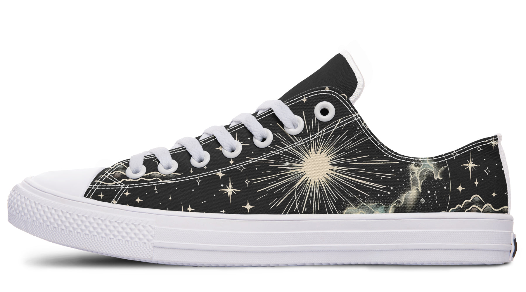 Dawn Star Low Tops – Rogue + Wolf Canvas Celestial Witchy Sneakers