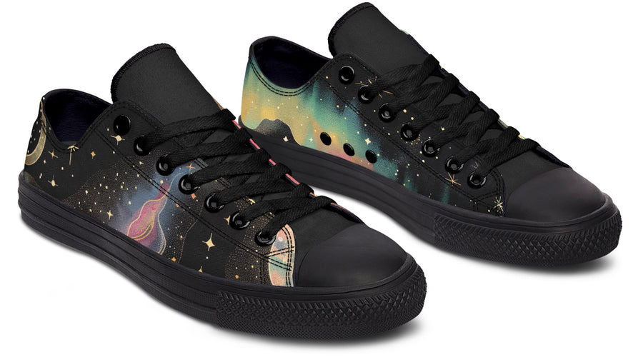 Northern Lights Low Tops - Classic Premium Canvas Shoes with Comfortab ...
