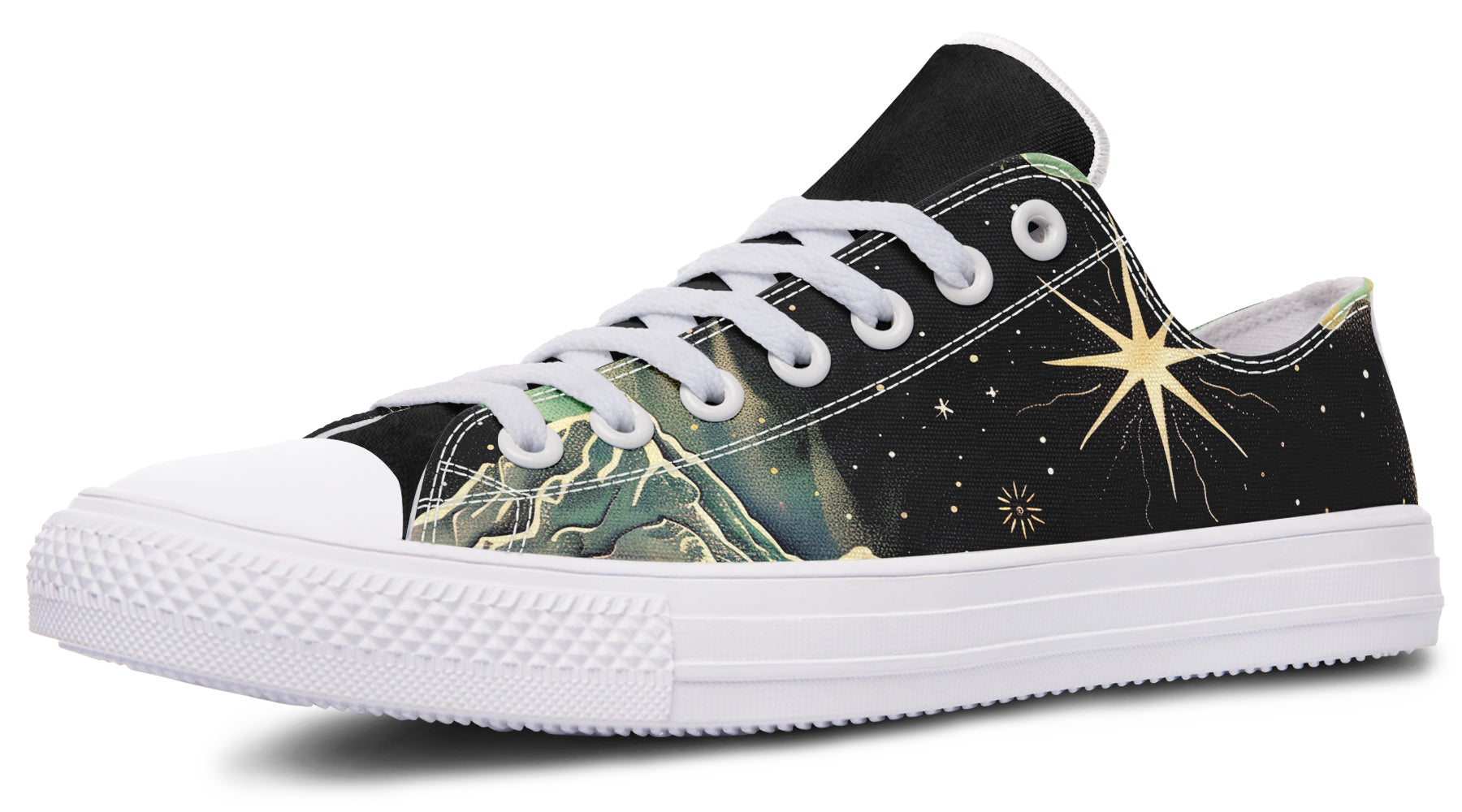 Northern Lights Low Tops - Classic Premium Canvas Shoes with Comfortab ...