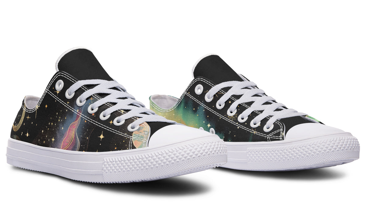 Northern Lights Low Tops - Classic Premium Canvas Shoes with Comfortab ...