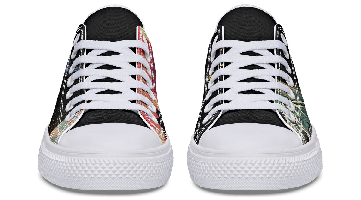 Northern Lights Low Tops - Classic Premium Canvas Shoes with Comfortab ...