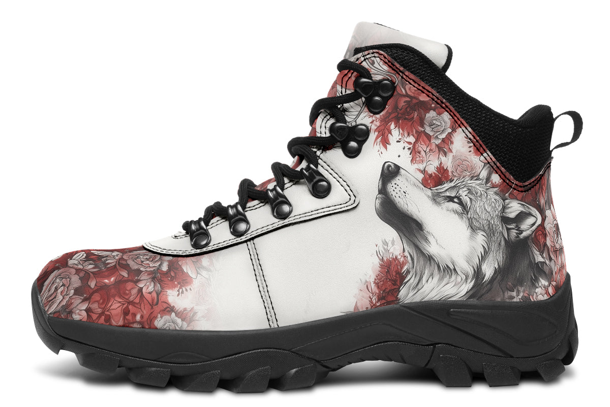 Crimson Wolf Outdoor Boots - Water Resistant Vegan Leather Trekking Sh ...