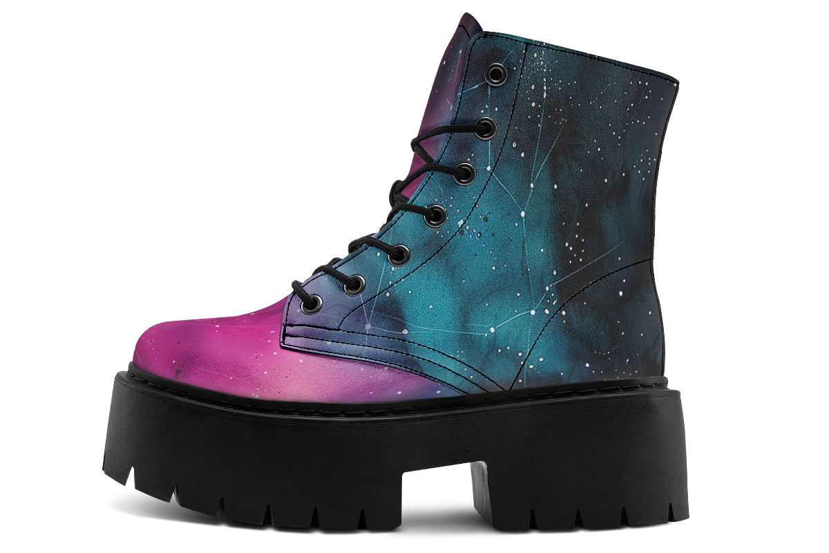 Supernova Platform Boots – Rogue + Wolf Vegan-PU Celestial Platform Boots
