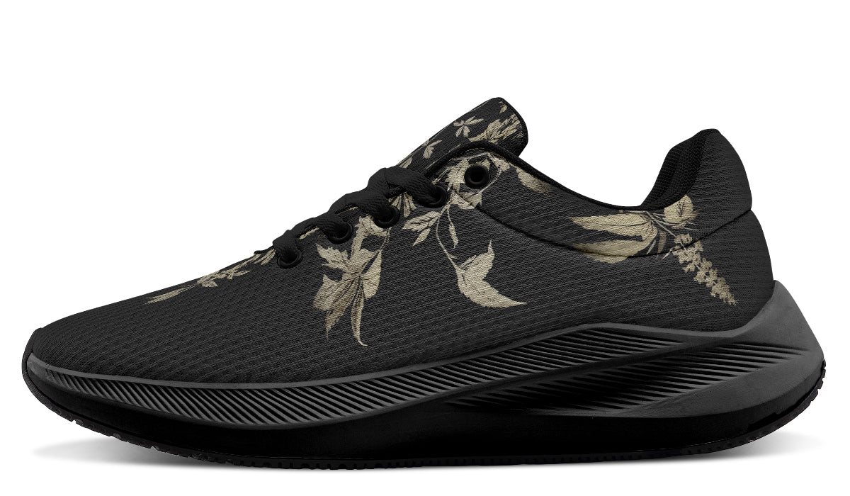 Black Night Ivy Sneakers – Rogue + Wolf Vegan EVA Gothic Art Sneakers